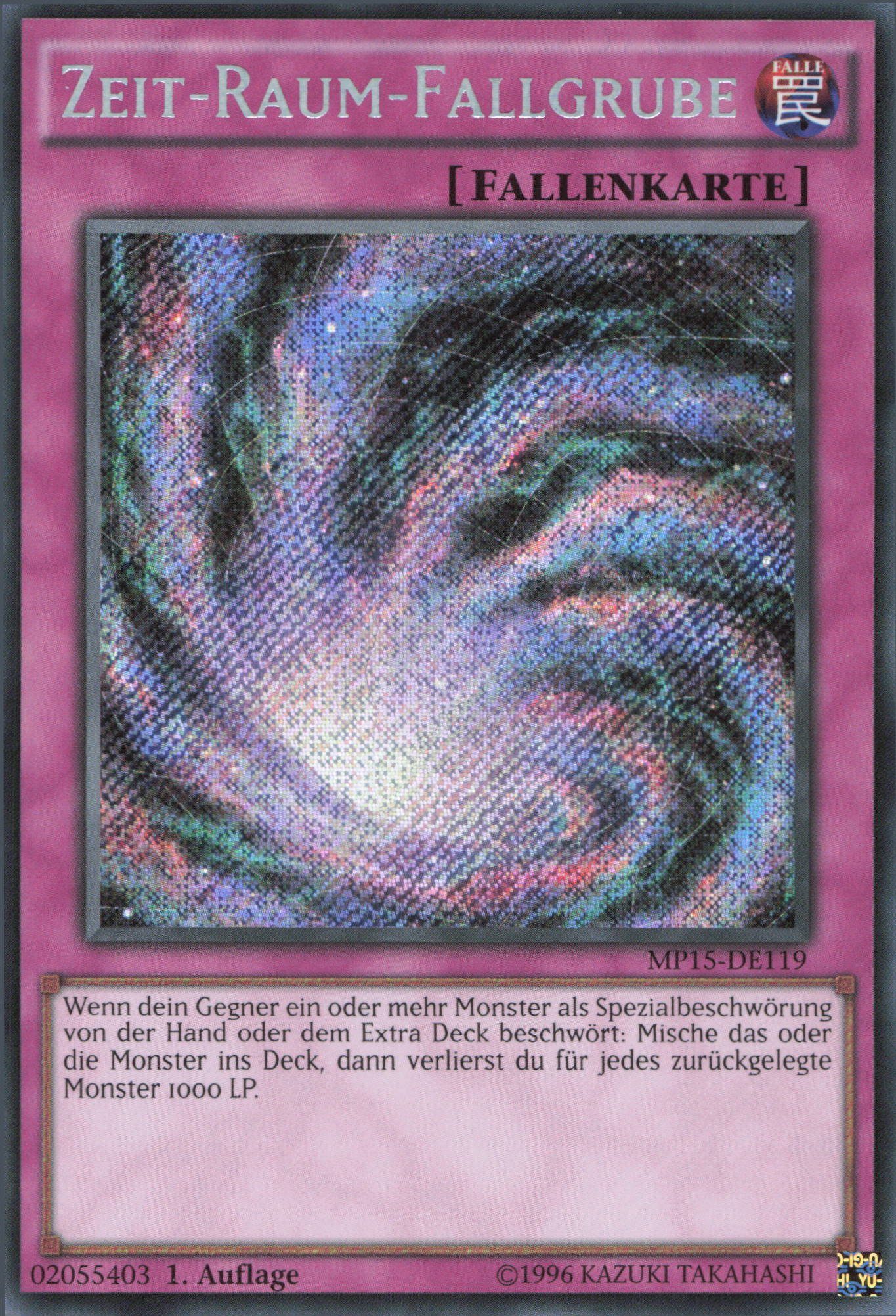 Recollectibles Sammelkarte Yugioh Karte Zeit Raum Fallgrube Deutsch Yu