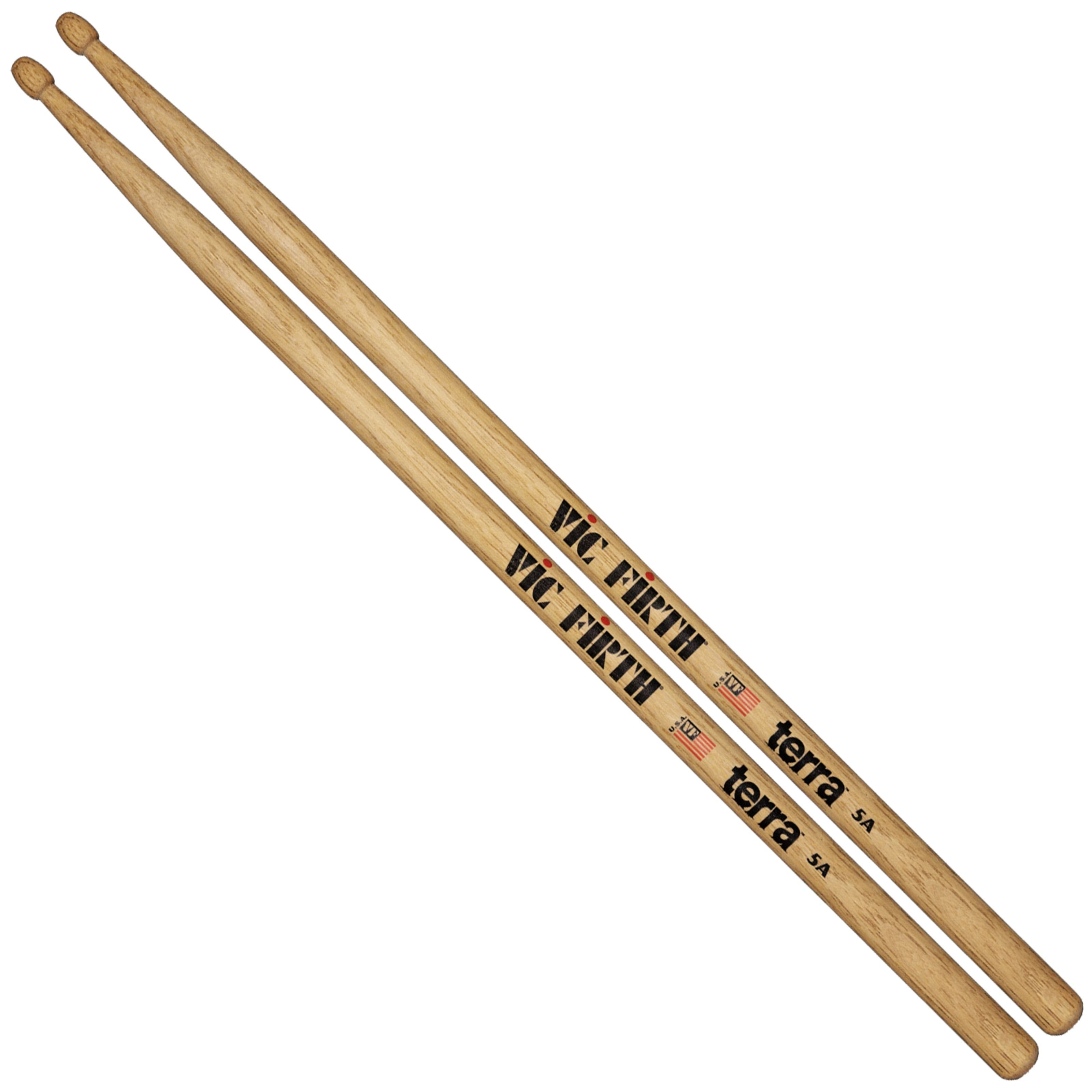 Vic-Firth Drumsticks, Terra 5A Hickory Sticks - Drumsticks