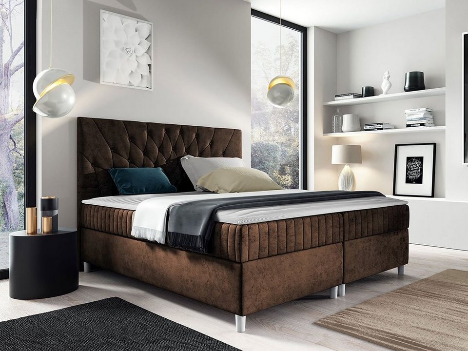 Mirjan24 Boxspringbett Prowansja Mit Hauptmatratze Topper