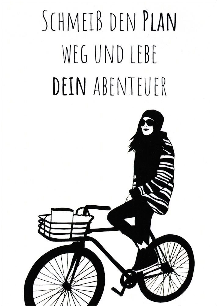 Postkarte "Schmeiß den Plan weg und ..."