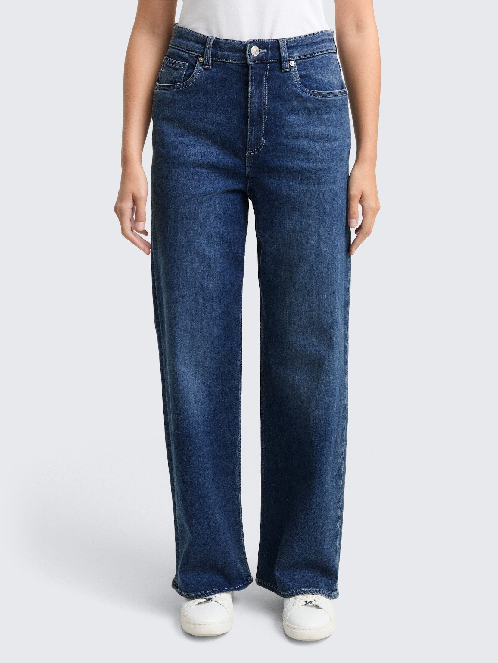 TOM TAILOR Denim Weite Jeans LINOU im Five-Pocket Style