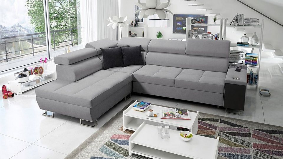 Mirjan24 Ecksofa Morena Vii Mit Bettkasten Und Schlaffunktion