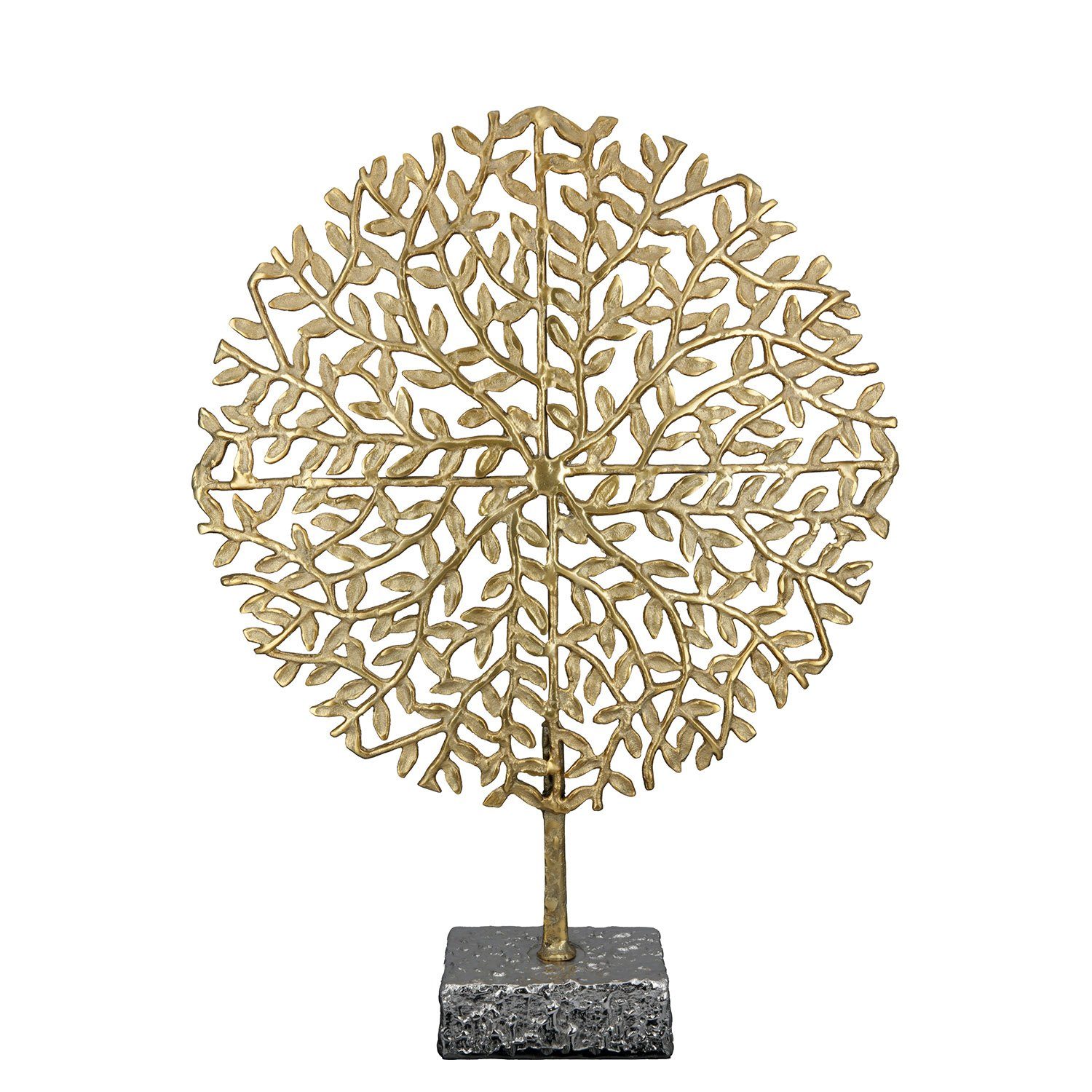 Gilde Skulptur Tree Skulptur Gold Aluminium H 64cm X T 11cm X B