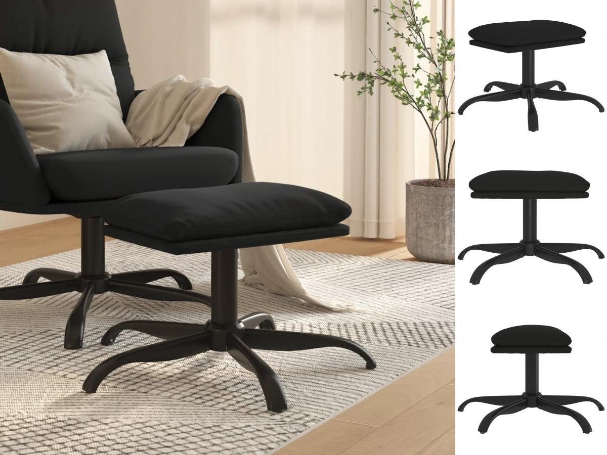 Vidaxl Fußhocker Fußhocker Schwarz 60x60x39 Cm Stoff Fußablage Hocker