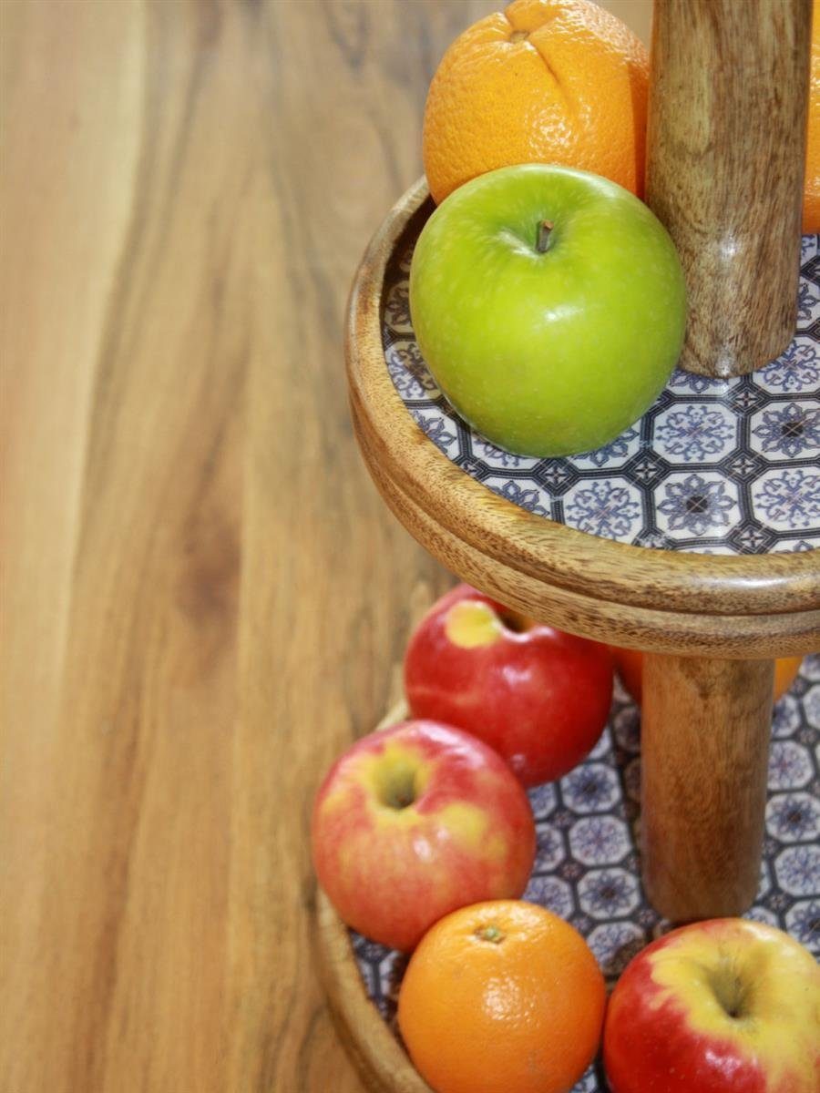 Soma Dekoetagere Soma Etagere Set Mit 1 Knabber Teller Herz Mangoholz