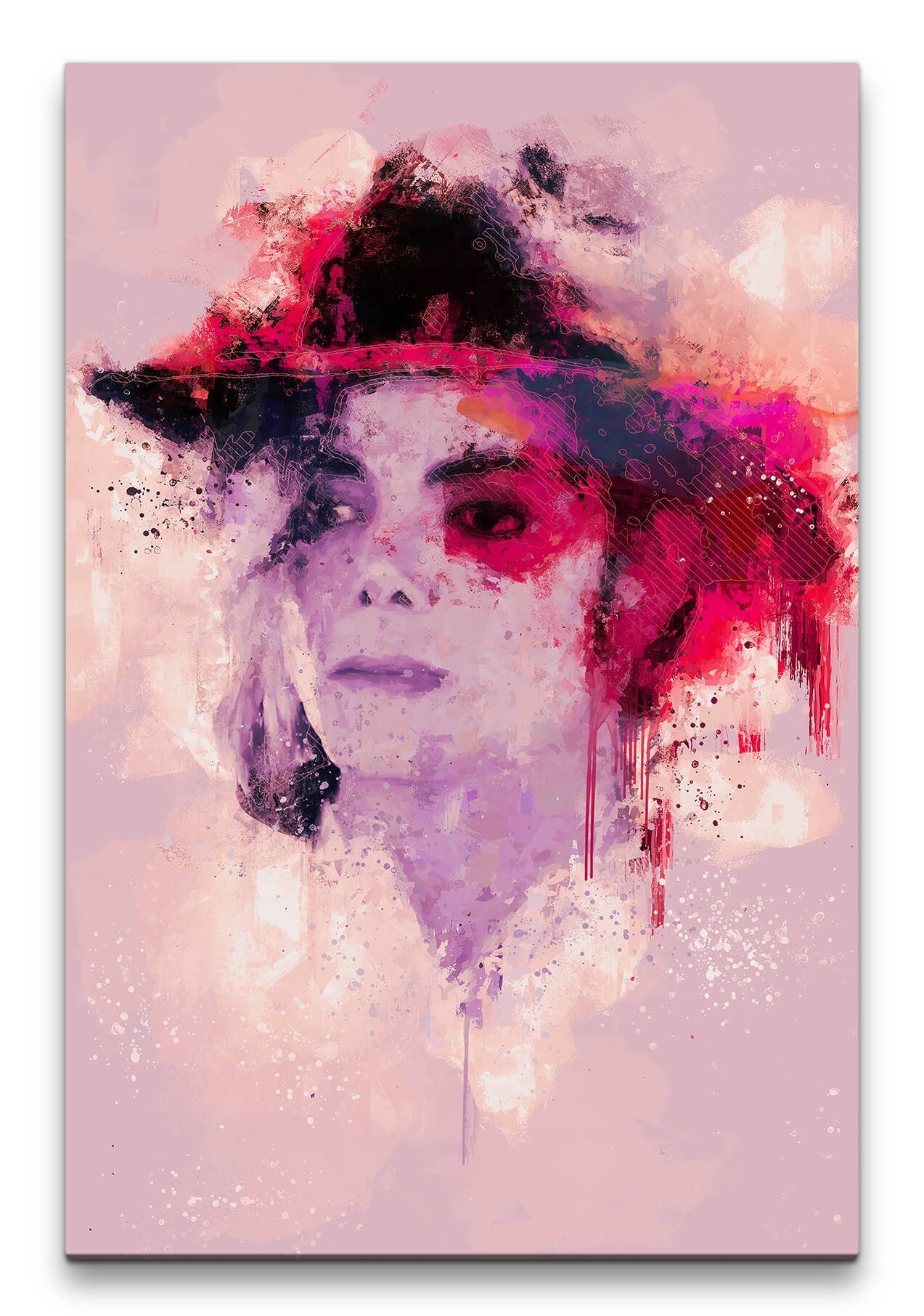 Sinus Art Leinwandbild Michael Jackson Porträt Abstrakt Kunst Legende