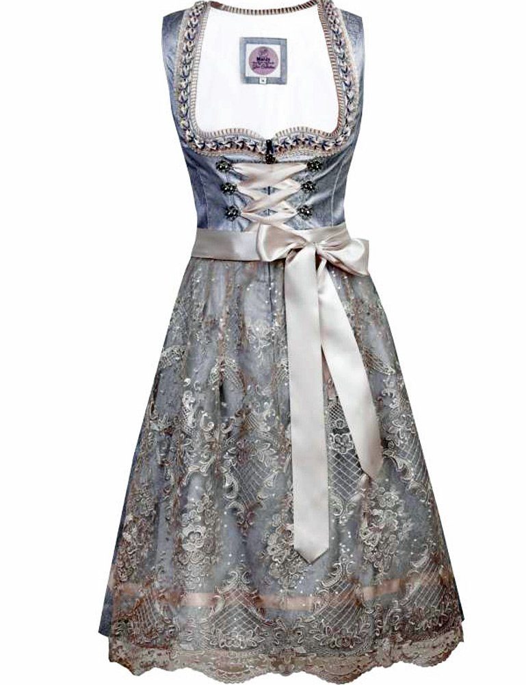 MarJo Dirndl MarJo Trachten Dirndl 'Benita' 594165, Eisblau Ta