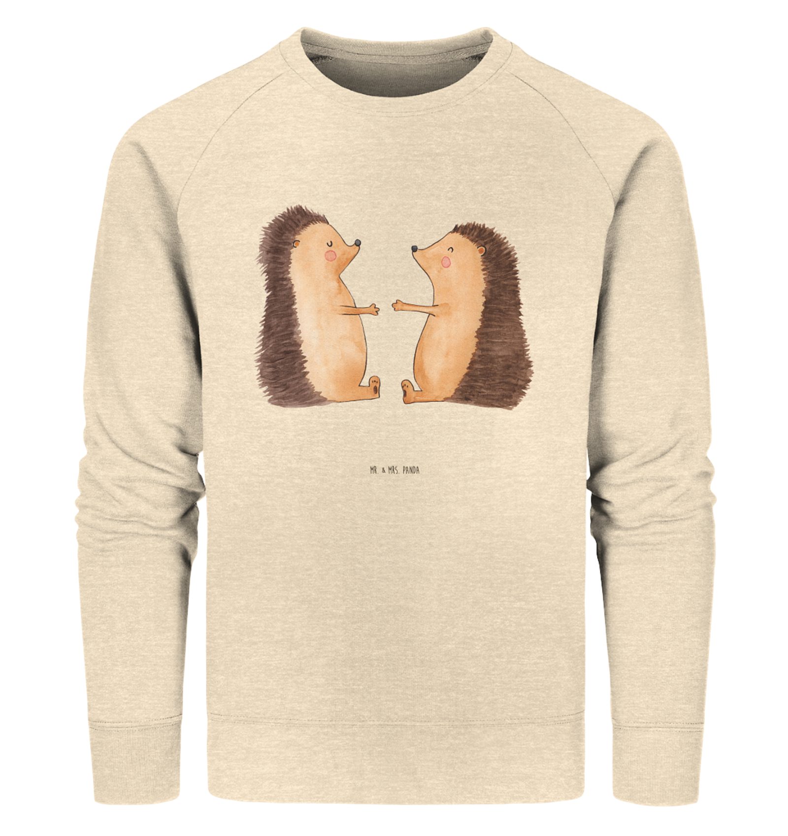 Mr And Mrs Panda Longpullover Größe L Igel Liebe Natural Raw