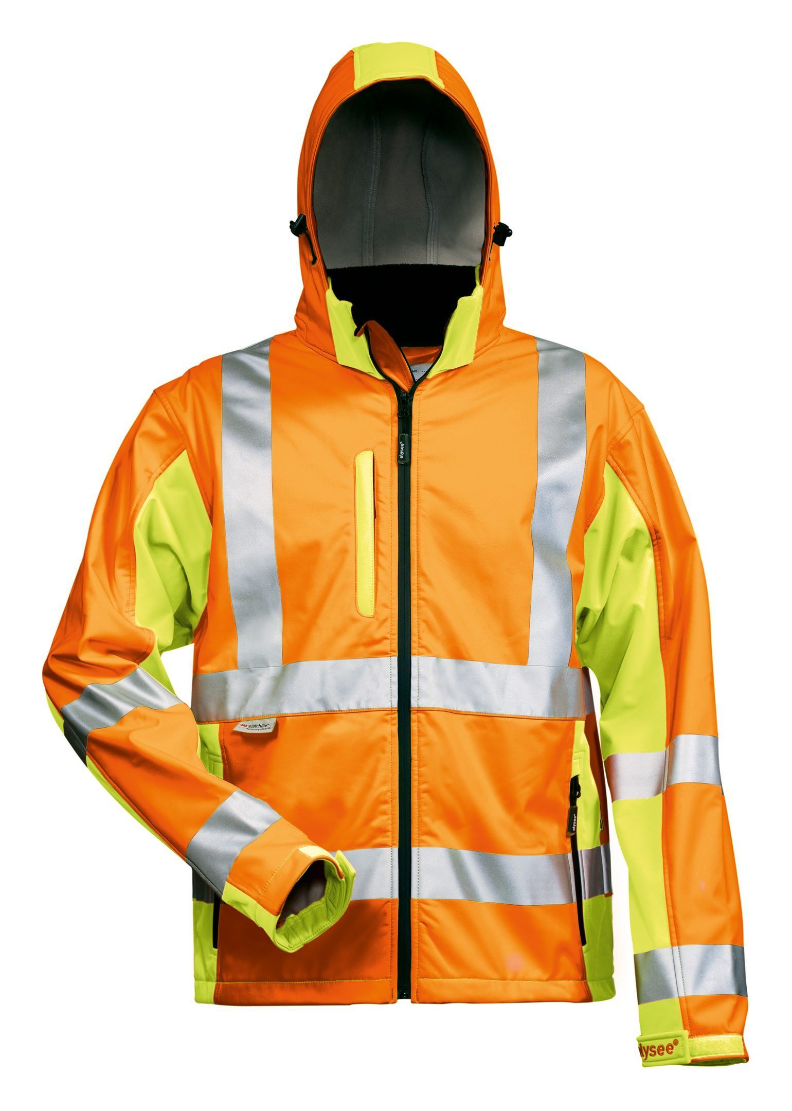 Elysee Arbeitsjacke Warnjacke Hoss Softshell Größe M orange / gelb
