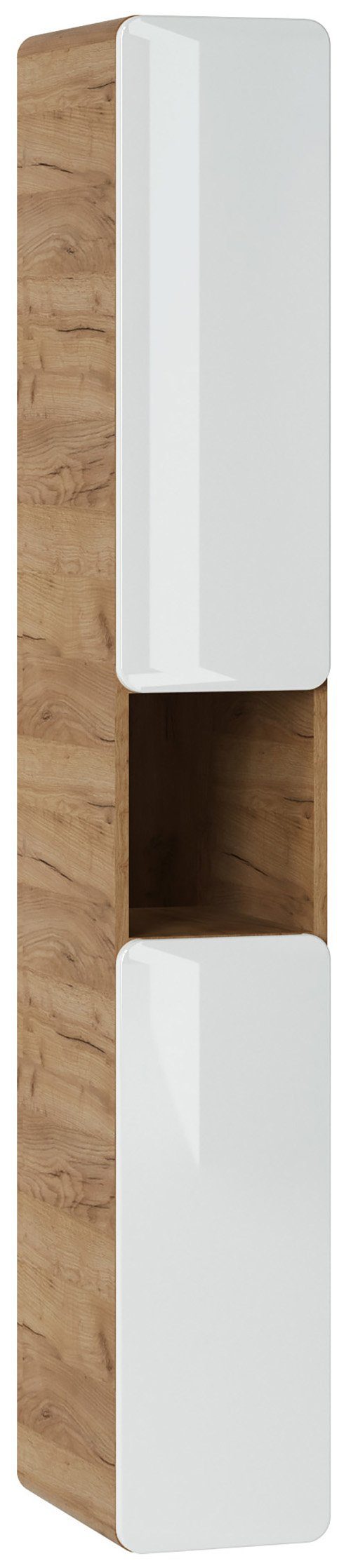 Domando Badkommode Hängeschrank Scopello M6 In Eiche Gold Und Weiß