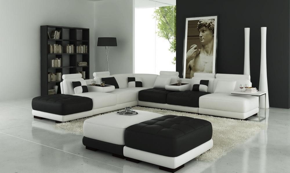 Xlmoebel Ecksofa Neues modernes Ecksofa Ledercouch Design ...