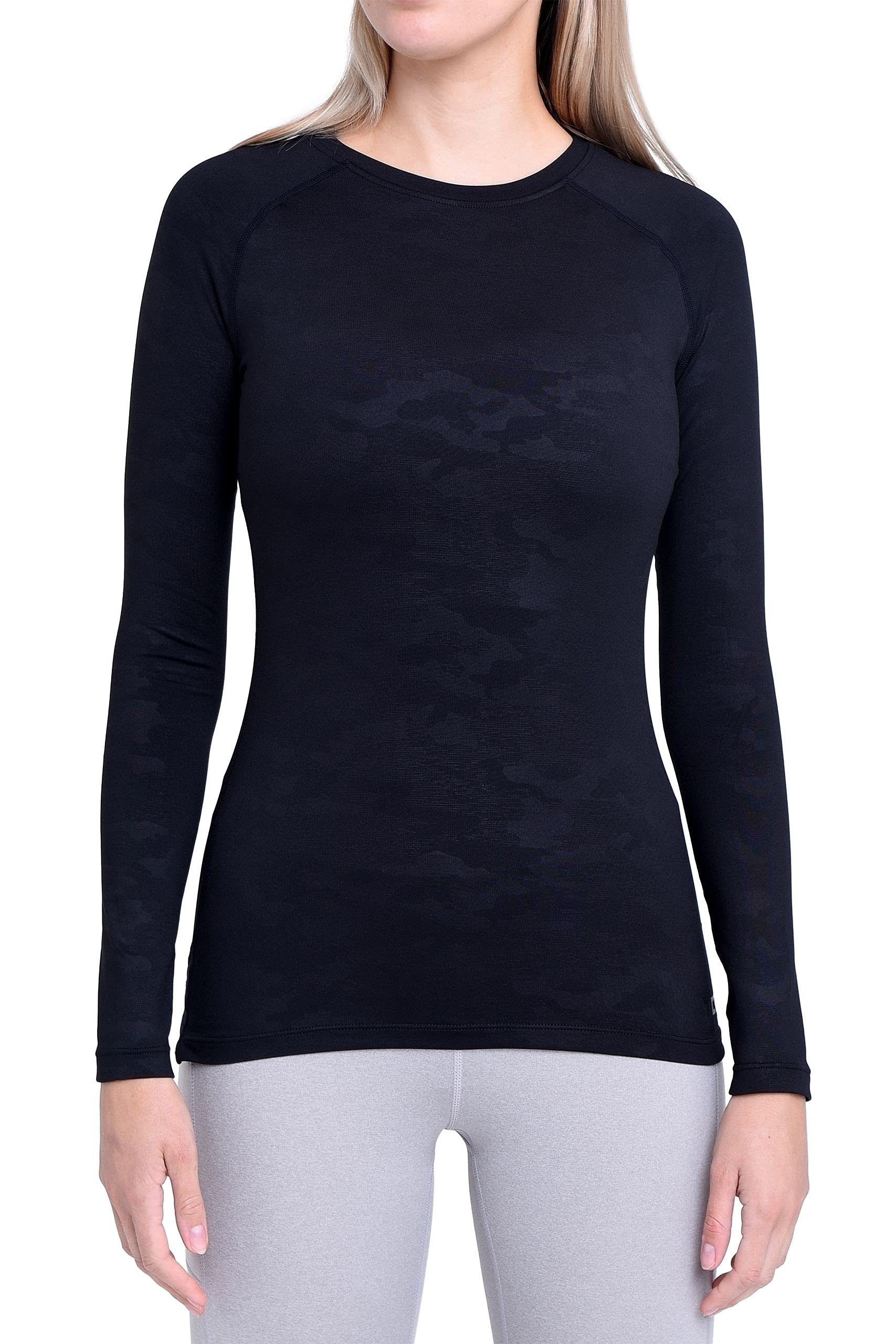 Tca Langarmshirt Tca Damen Thermo Laufshirt Schwarz Xs 1 Tlg