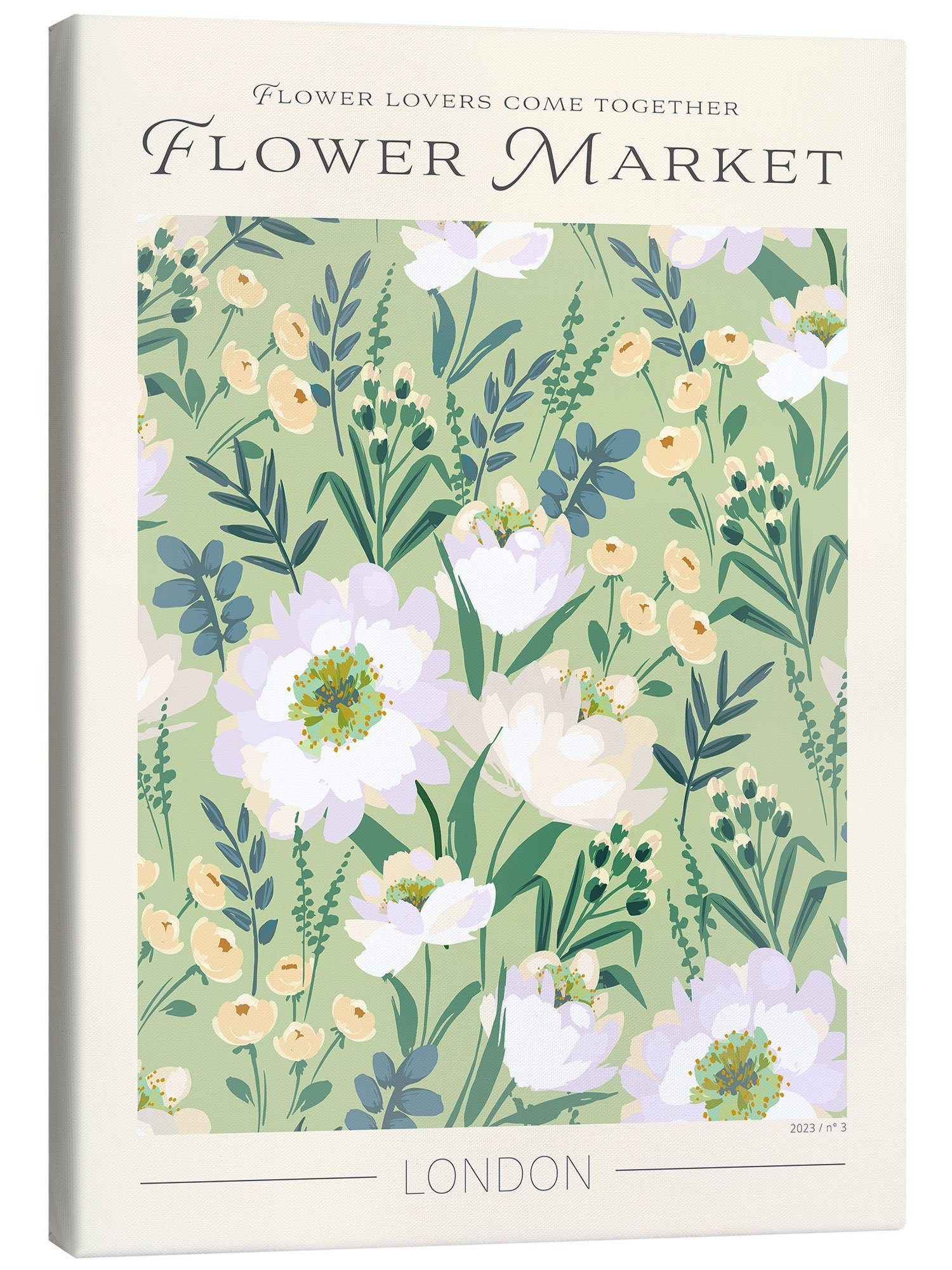 Posterlounge Leinwandbild Exhibition Posters Flower Market London