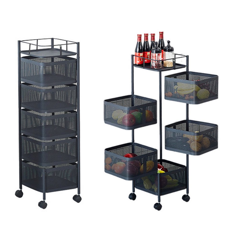 Garveemore Küchenorganizer Set Kohlenstoffstahl 360degree Drehbarer