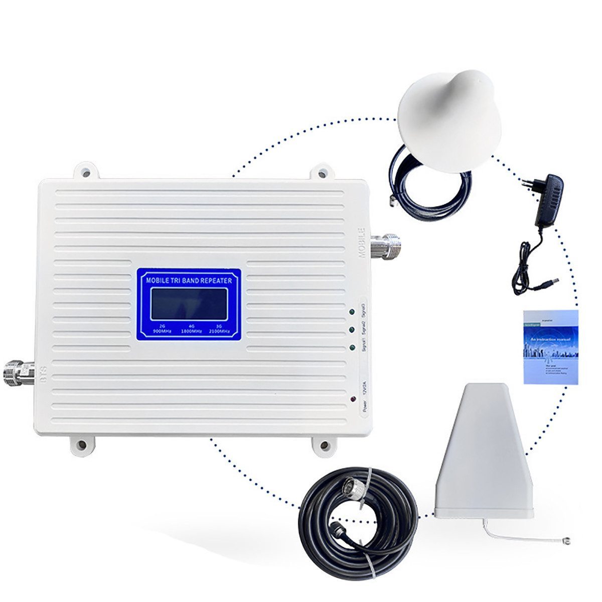 Welikera, Tri-Band-Verstärker 2G/3G/4G Universal-Signalverstärker WLAN-Router