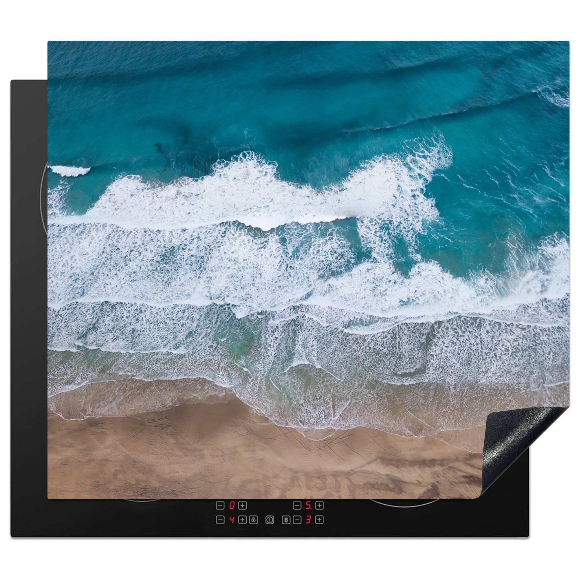 Muchowow Herd Abdeckplatte Strand Meer Wasser Blau Vinyl 1 Tlg