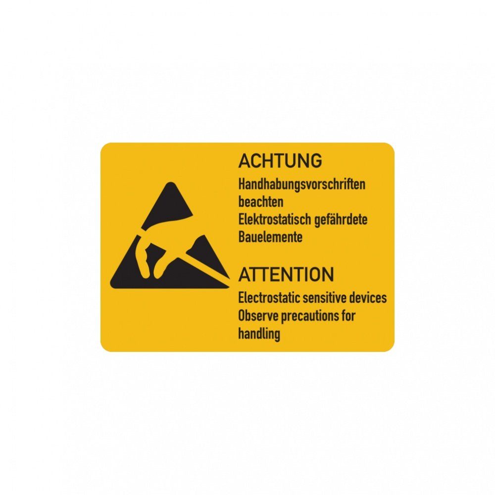 König Werbeanlagen Hinweisschild Hinweis, Handhabungsvorschriften beachten (Deutsch/Englisch ...