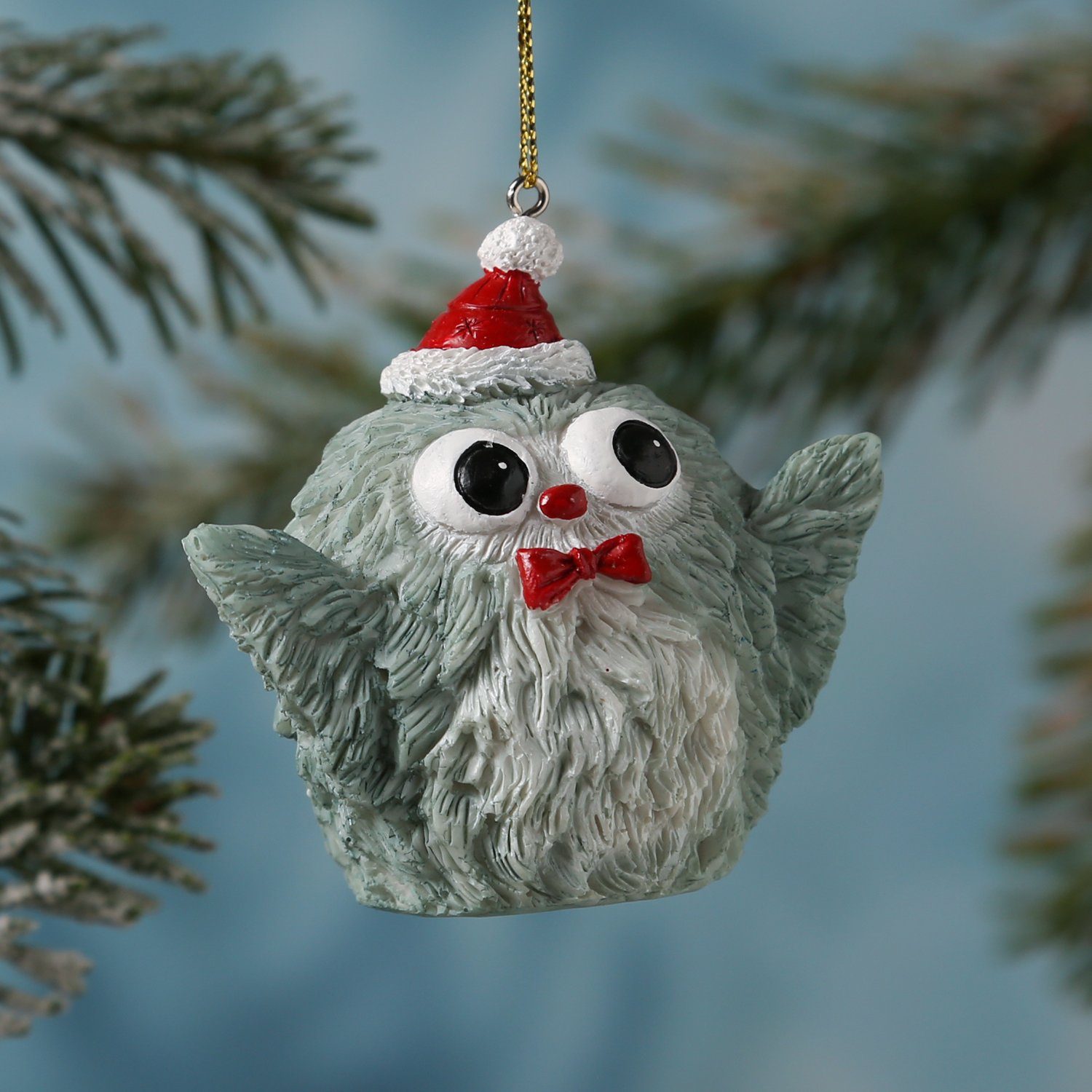 MARELIDA Christbaumschmuck Weihnachtsbaumschmuck Yeti Tutu Weihnachtsfigur H: 7,5cm Baumhänger