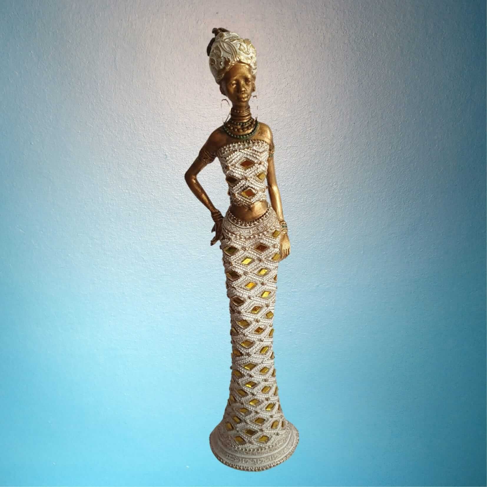 Aspinaworld Afrikafigur Dekofigur Afrikanische Frau 33 Cm