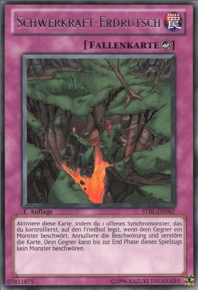 Recollectibles Sammelkarte Yugioh Karte Schwerkraft Erdrutsch Deutsch