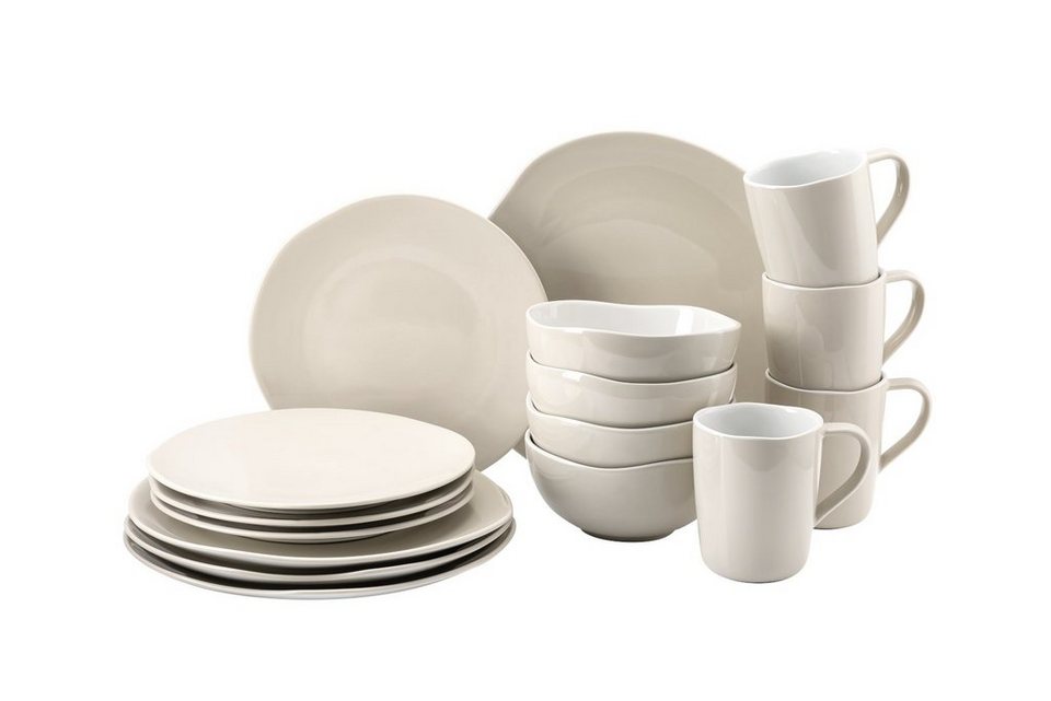 Thomas Porzellan Geschirr Set Cliff White Beach Set 16tlg