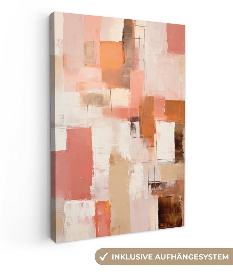 Onemillioncanvasses® Leinwandbild Kunst Rosa Abstrakt 1 St