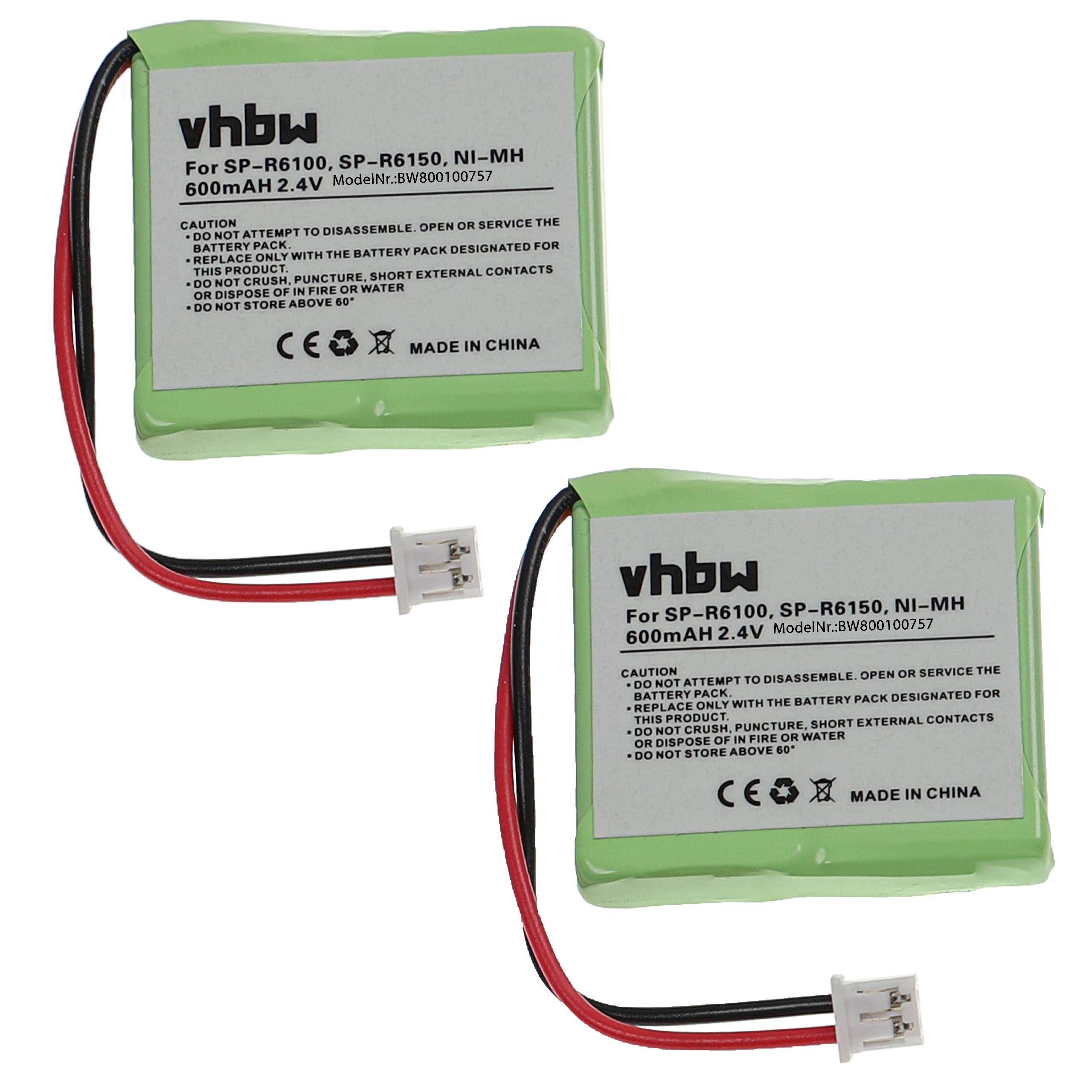 vhbw Ersatz für GP0830, T304, T335, 82H, BC102168, CP25, E47H für Mobilfunk Akku NiMH 600 mAh (2 ...