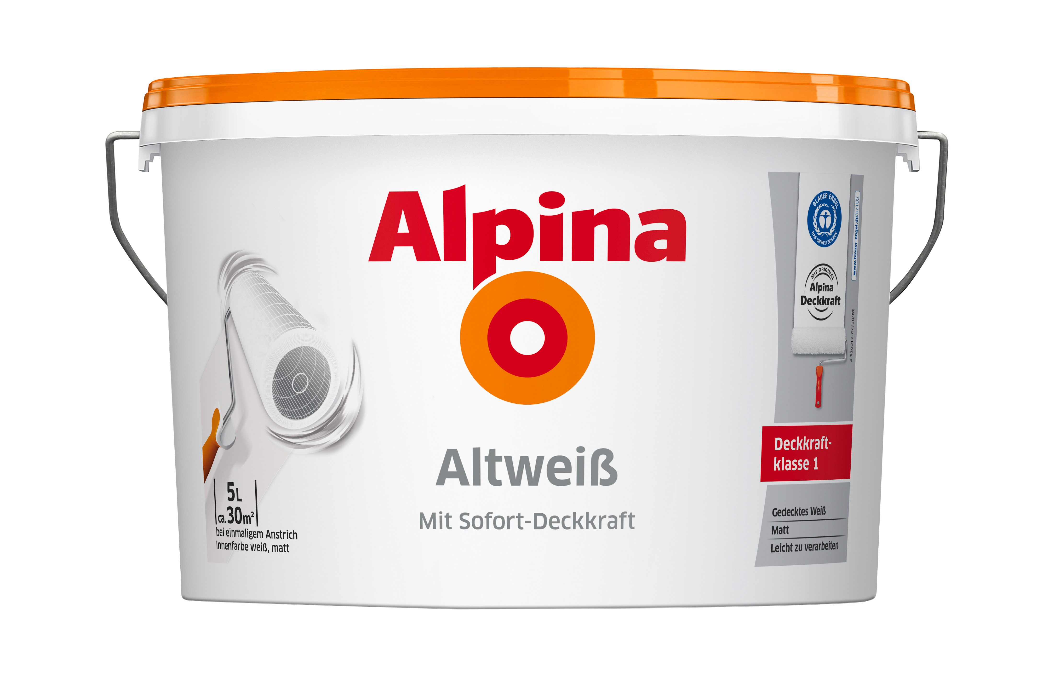 Alpina Wandfarbe Alpina Wandfarbe Altweiß 10 Liter matt