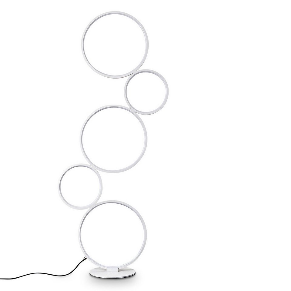Hofstein Stehlampe Caces Led Tischlampe Dimmbar Aus Metall In Weiß