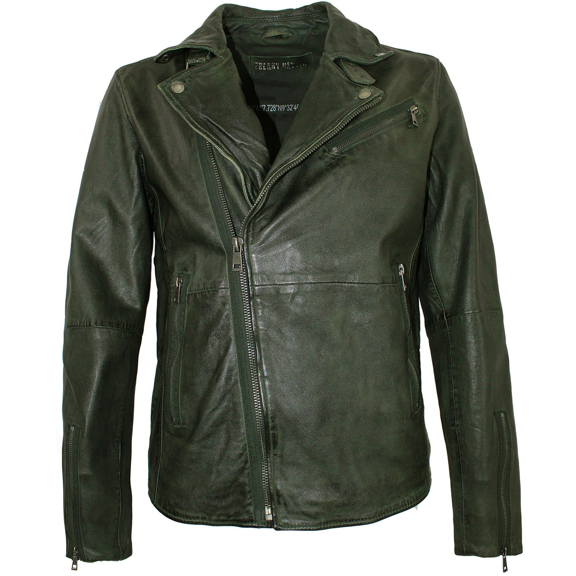 Freaky Nation Lederjacke, Freaky Nation - Herren Lederjacke Bikerjacke ...