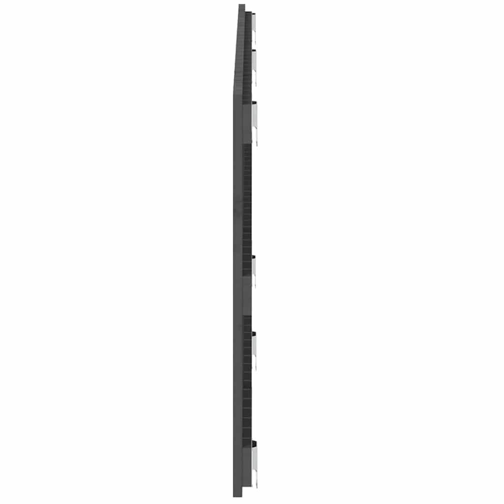 vidaXL Bett Wand-Kopfteil Grau 166x3x60 cm Massivholz Kiefer (1-tlg)
