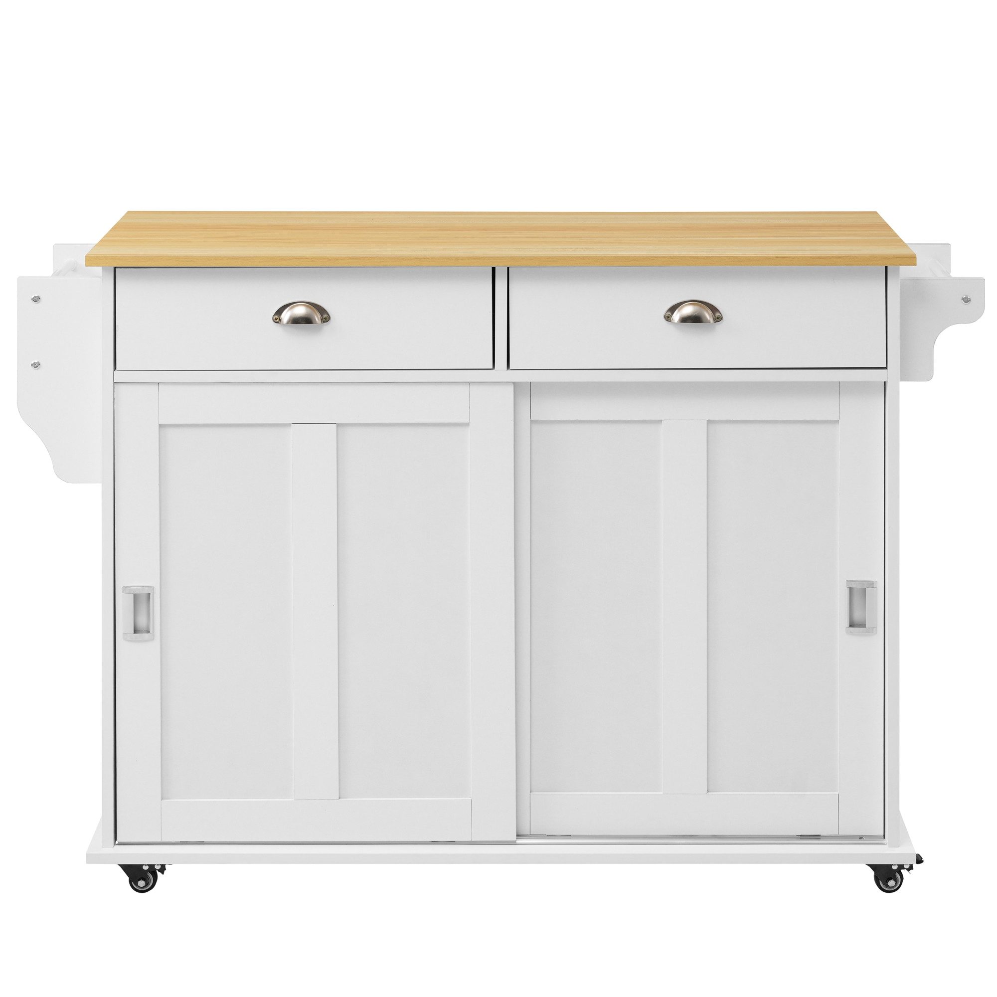 Gotagee Sideboard klappbare Arbeitsplatte mit Stauraumtüren Rollen ...