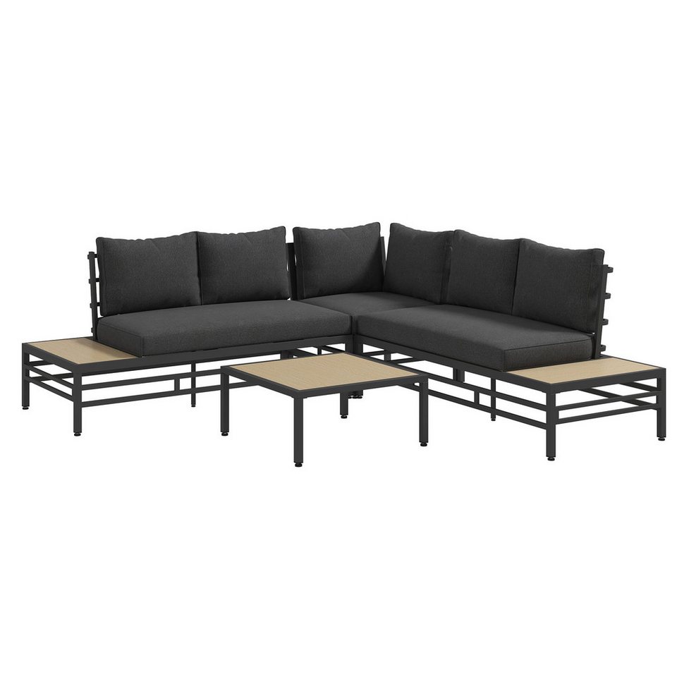 Outsunny Sitzgruppe Gartengarnitur Mit 2 Zweisitzer Couchtisch