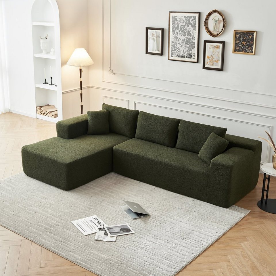 Redom Ecksofa Ecksofa L Form Ecksofa Sherpa Stoff Gesamtmaße 929