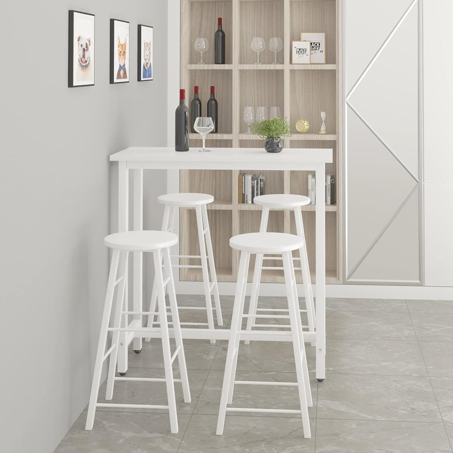 Woltu Bartisch Bartisch Aus Metall Tischplatte Aus Mdf 100x40cm