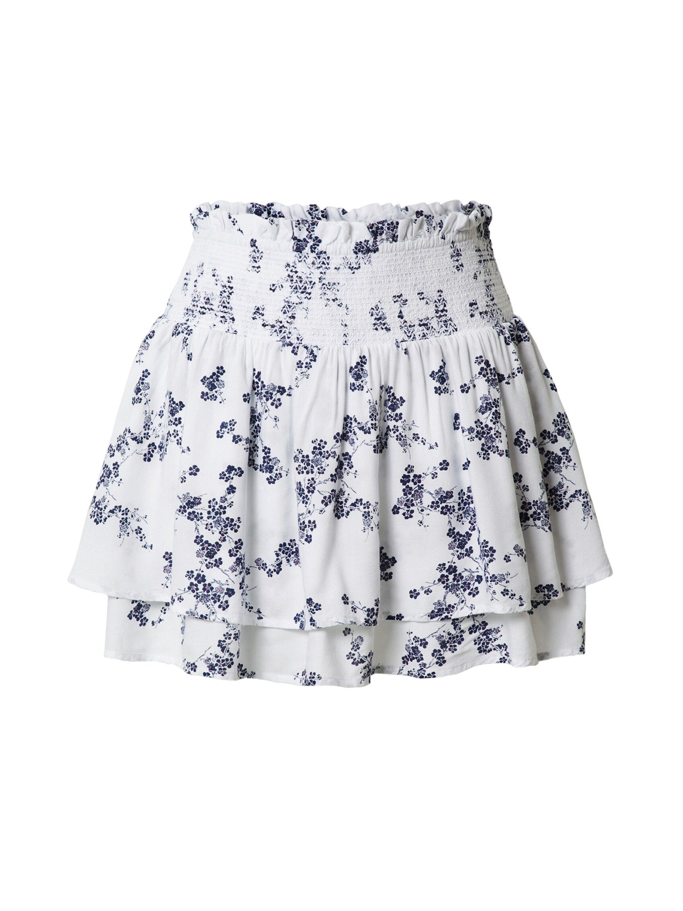 Superdry A-Linien-Rock (1-tlg) Rüschen, Abgesteppter Saum/Kante