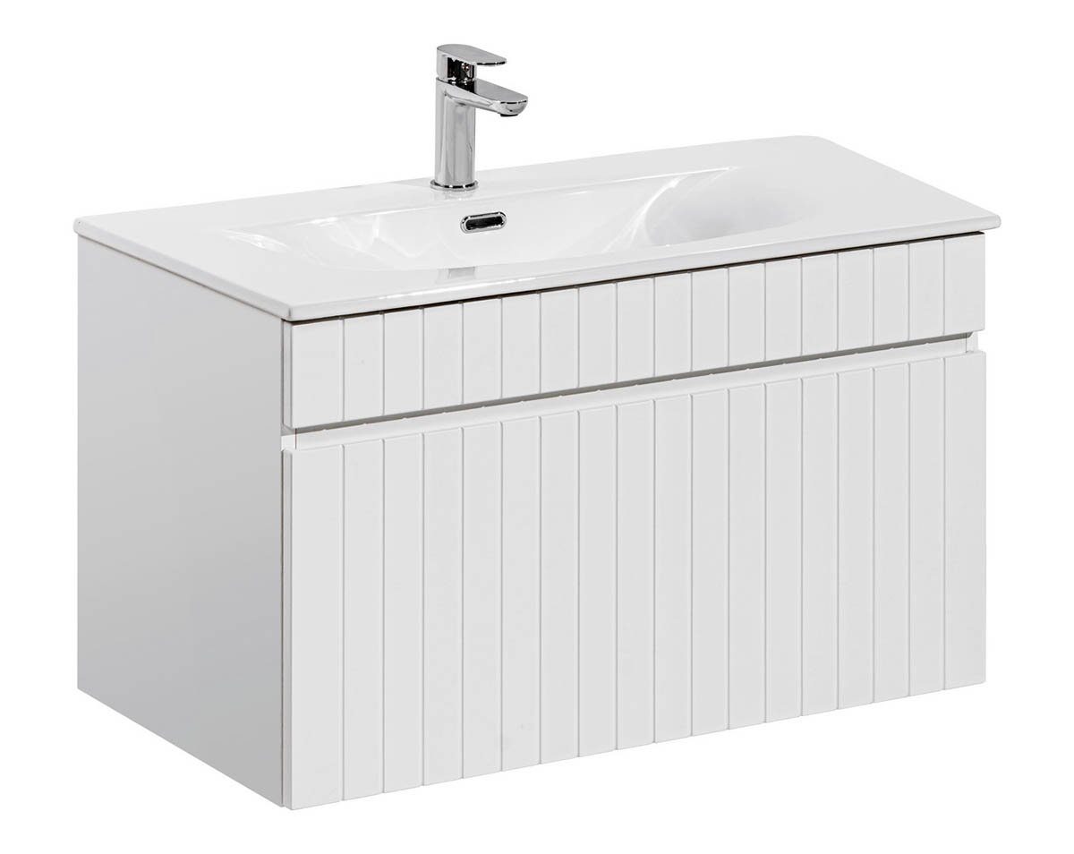Einfachgutemoebel Waschtisch Set Badezimmer Waschplatz Vittavla 80cm