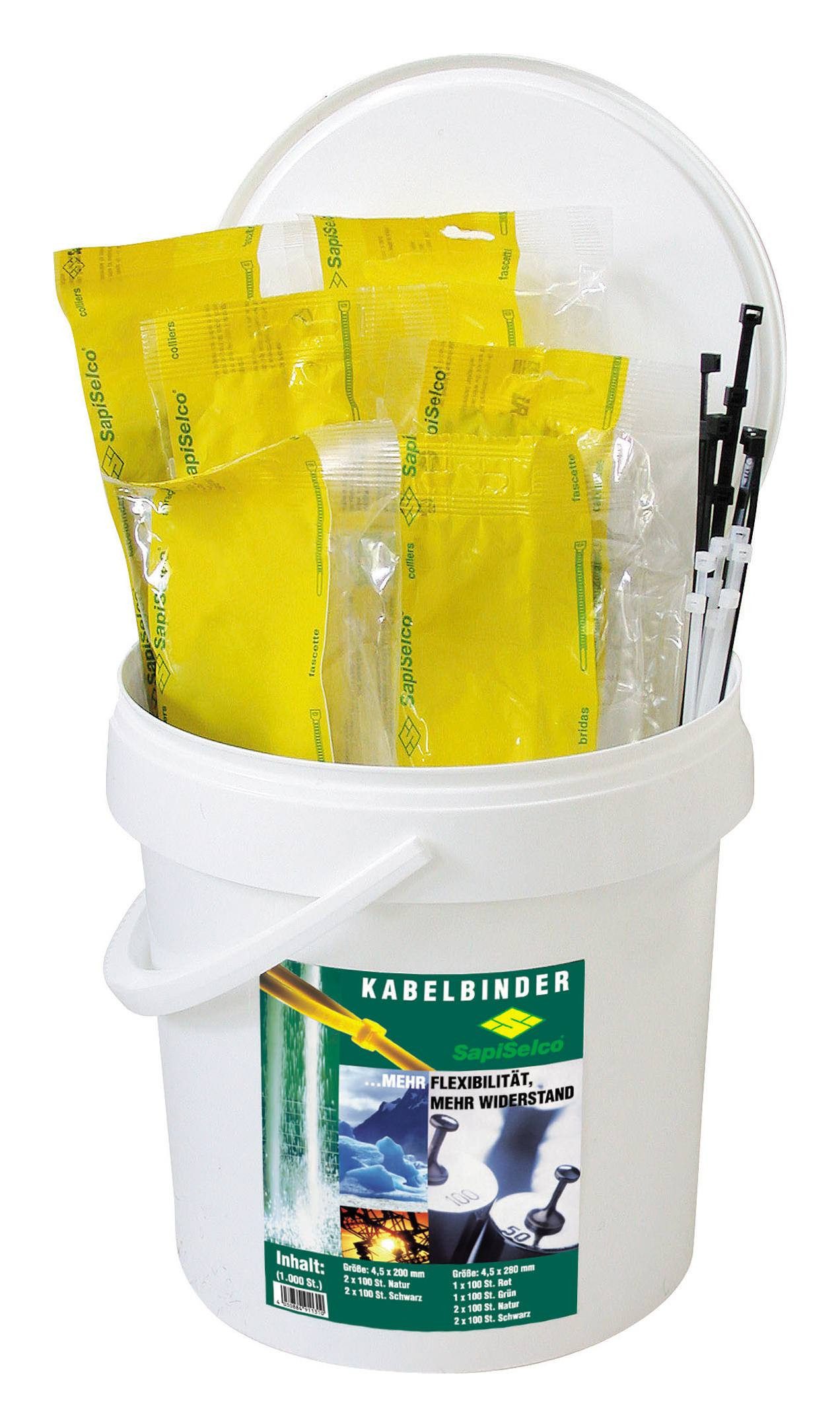 SapiSelco Kabelbinder (1000-St) Set Nylon 1000tlg
