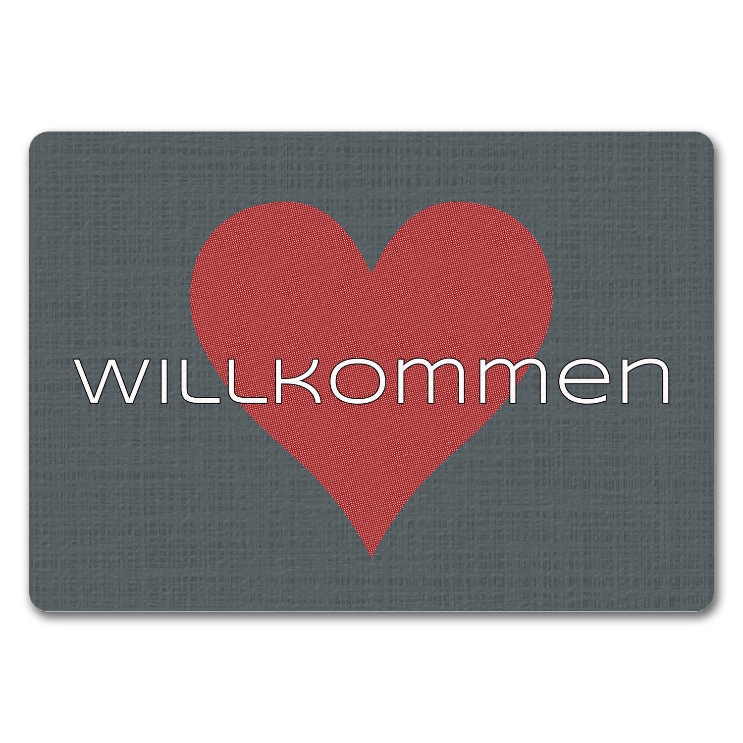 Fußmatte Fußmatte In 35x50 Cm Ohne Rand Dunkelgrau Mit Spruch Und
