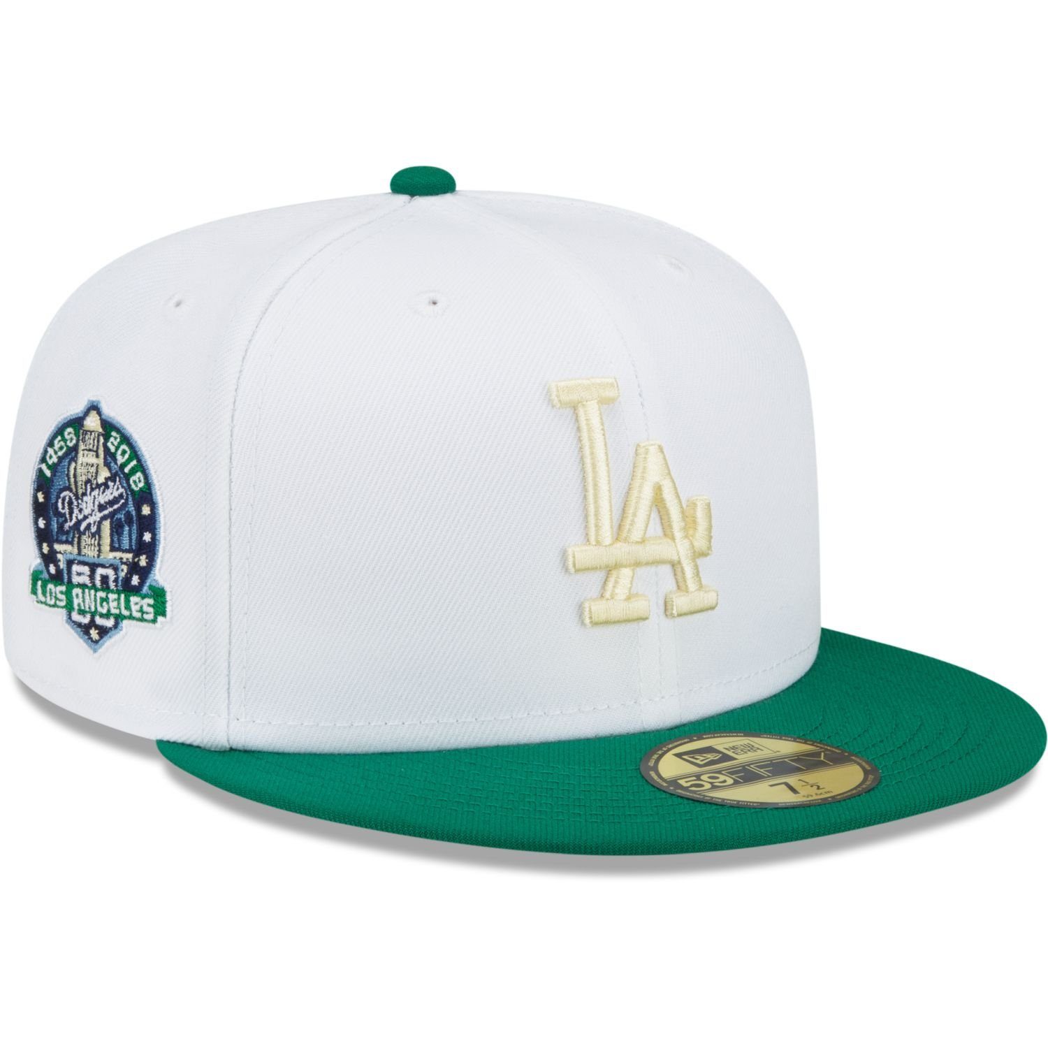 New Era Fitted Cap 59Fifty ANNIVERSARY Los Angeles Dodgers, weiß