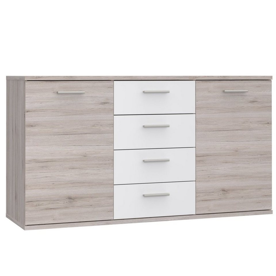 Newroom Kommode Bena Kommode Sandeiche Modern Industrial Sideboard