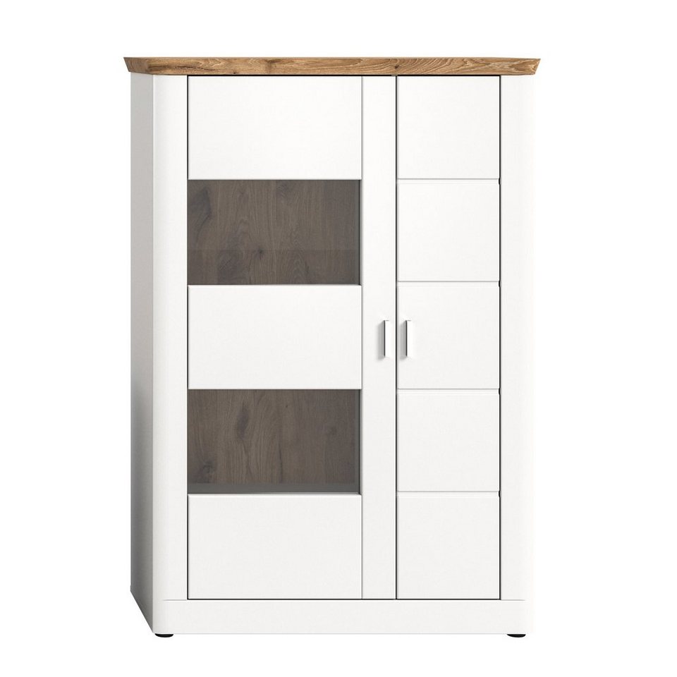 Newroom Vitrine Michalina Vitrine Weiß Nb Weiß Matt Mdf Tz Modern