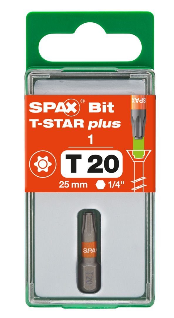 SPAX Bit-Set Spax Schrauberbit T-STAR plus T20, Inhalt: 1 Stück