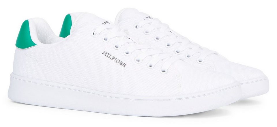 Tommy Hilfiger Court Cupsole Pique Textile Sneaker Mit Seitlichem