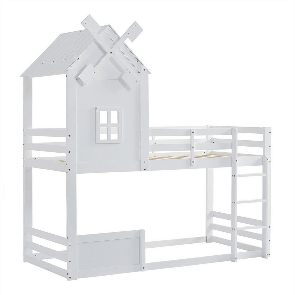 Autolock Kinderbett Etagenbett Mit Windmühle Kinderbett Mit Dach Und