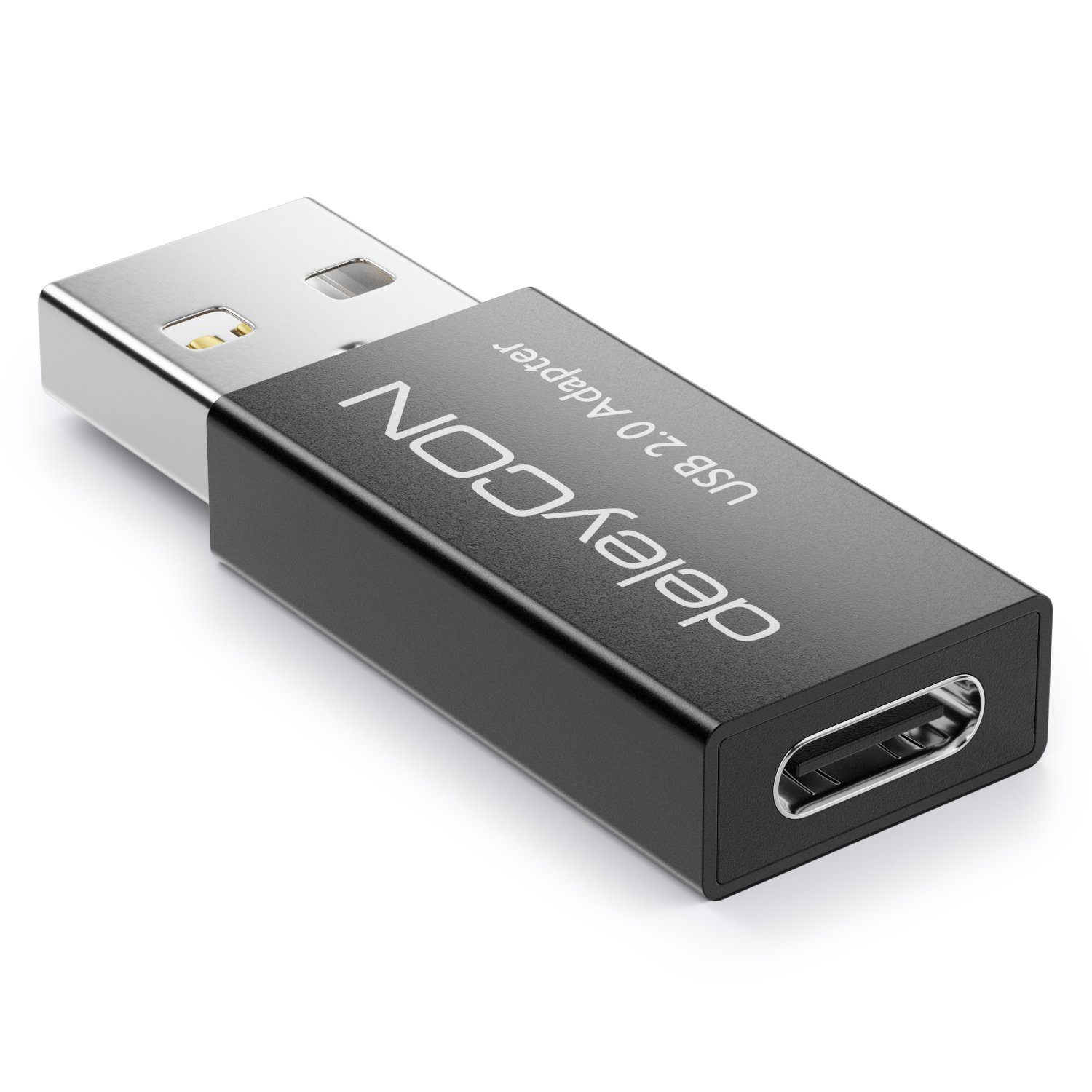 deleyCON deleyCON 1x USB2.0 Adapter USB A zu USB C-Buchse Adapter ...