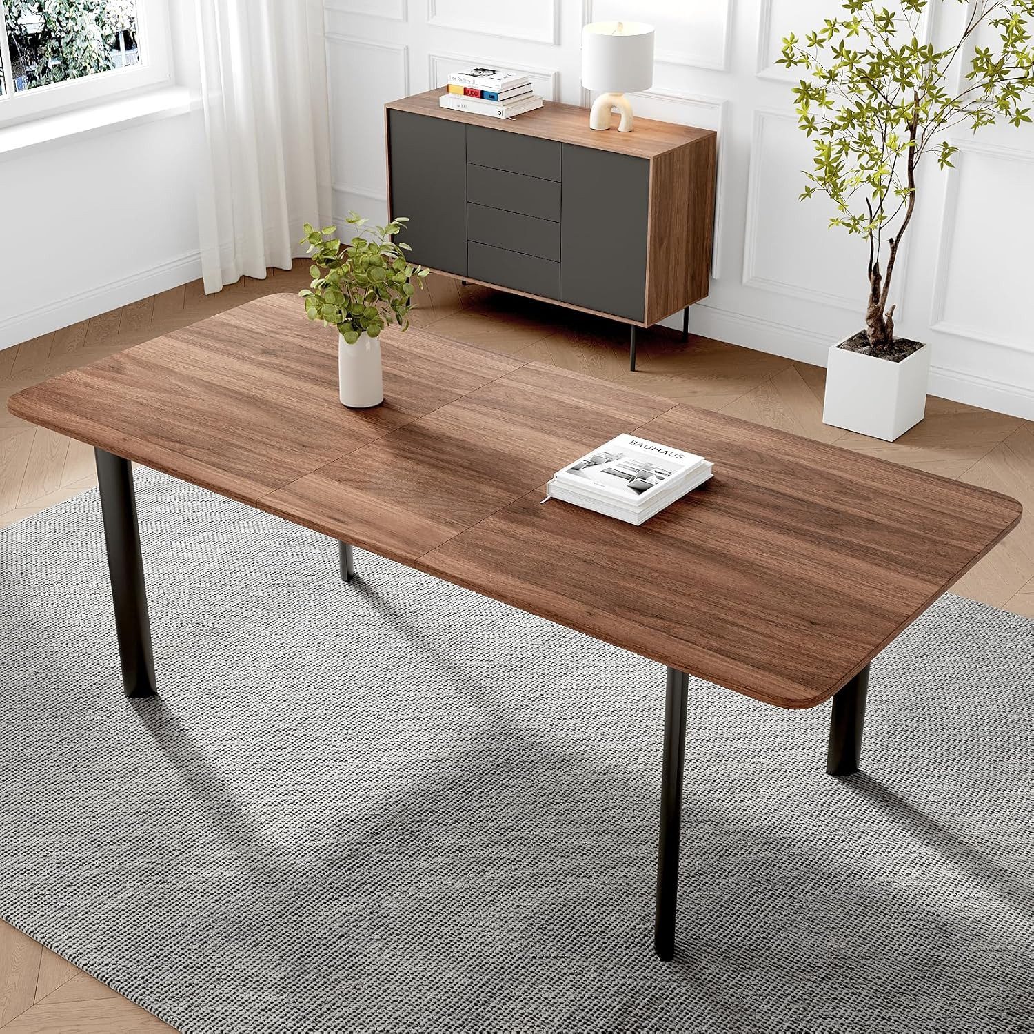 Jiexi Essgruppe Esstisch Mit 4-8 Stühlen Set, Essgruppe Tisch ...