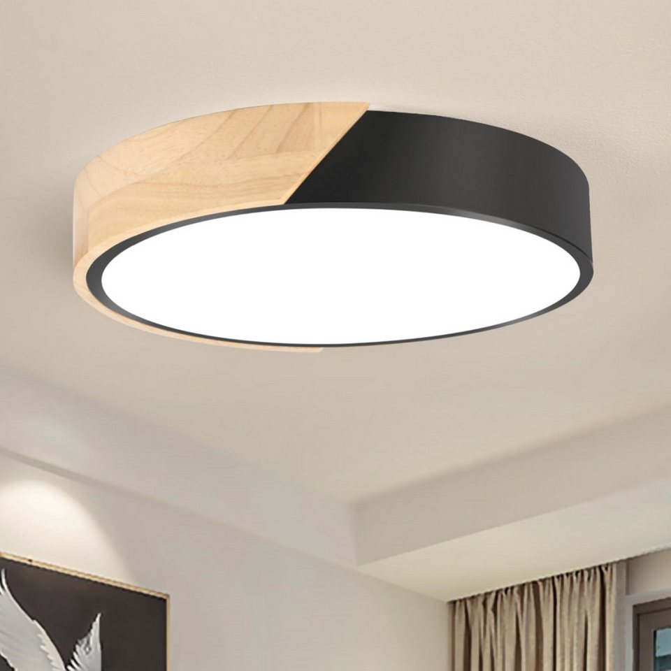 Wilgoon Deckenleuchte Modern 24w Led Deckenleuchte Holz And Metall