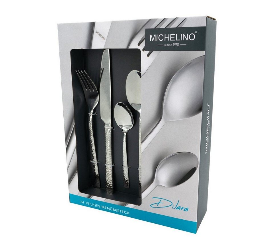 Michelino Besteck Set Besteckset 24 Teilig Serie Dilara Für 6 Personen