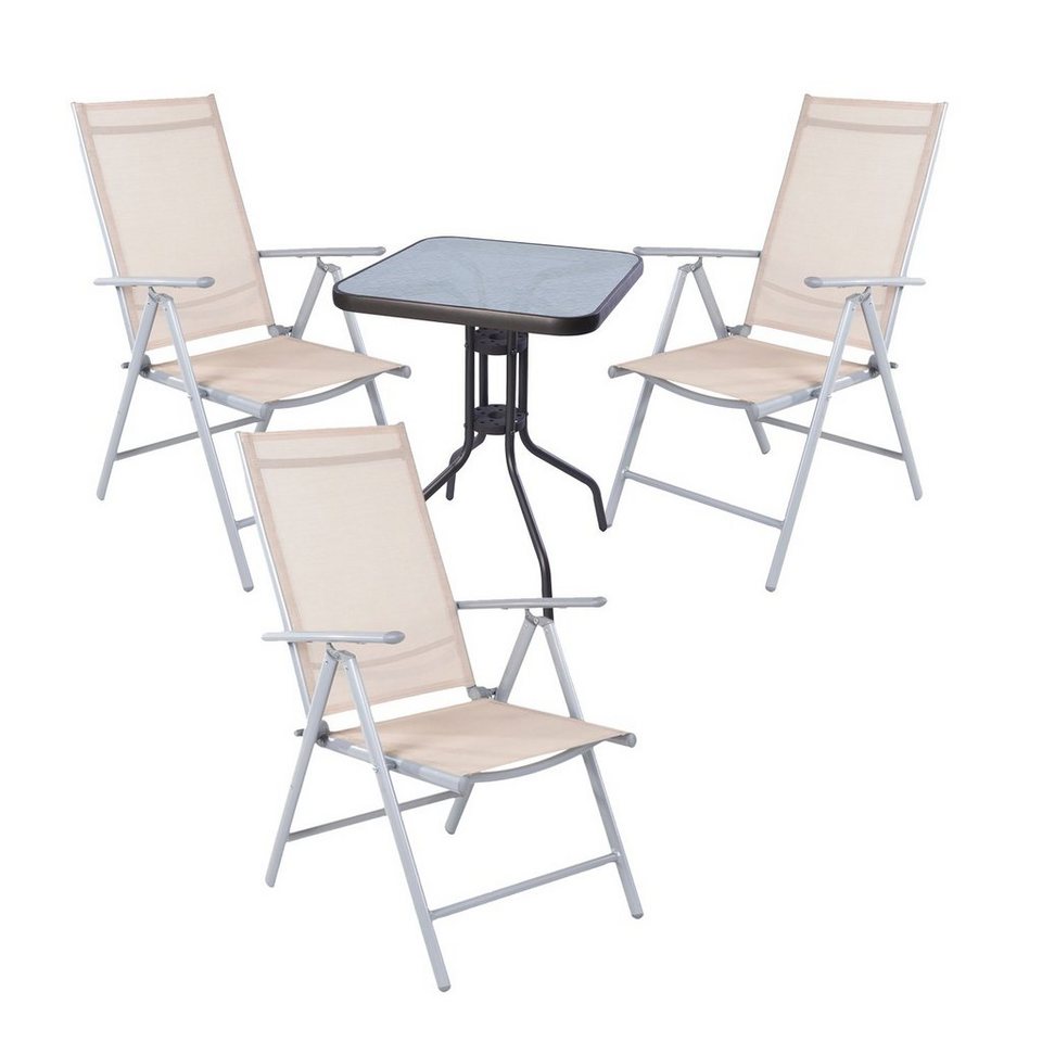 Mojawo Essgruppe 4 Tlg Bistro Garnitur Bistromöbel Klappstuhl